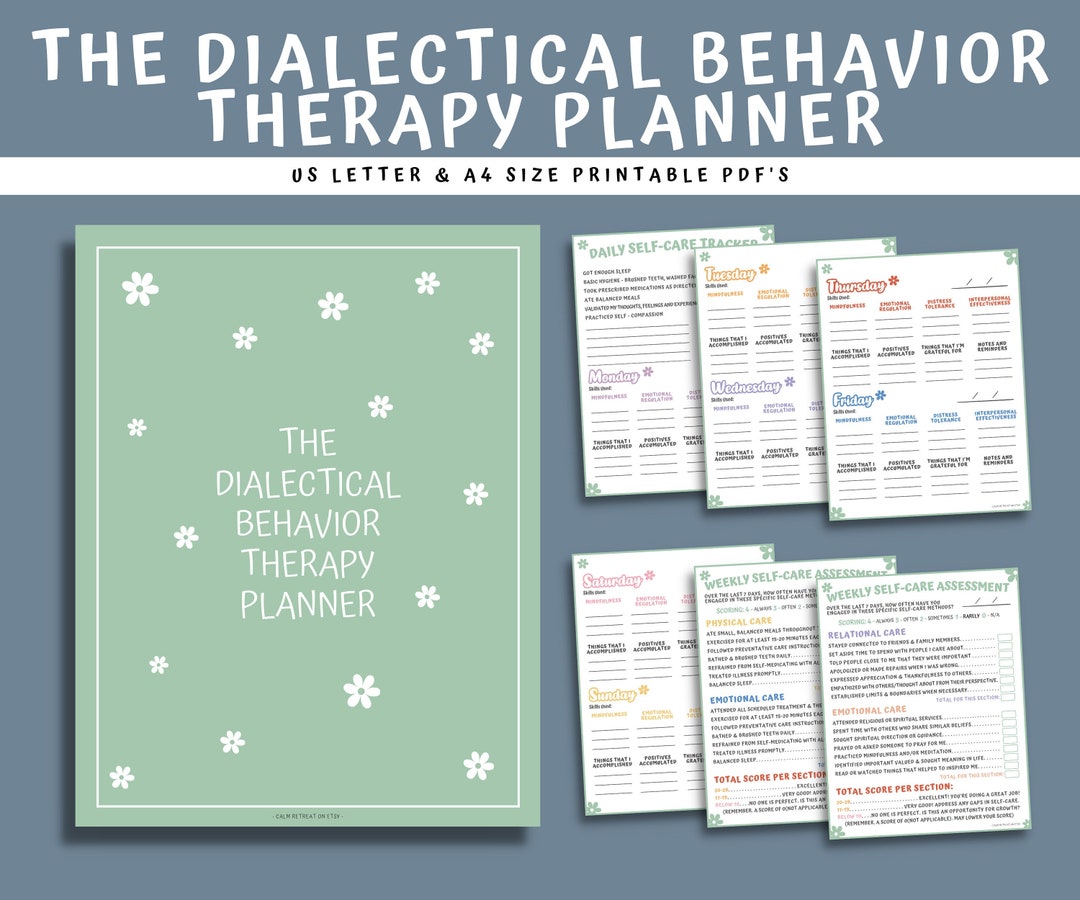 DBT Planner DBT Skills Tracker Mental Health Journal Self - Etsy
