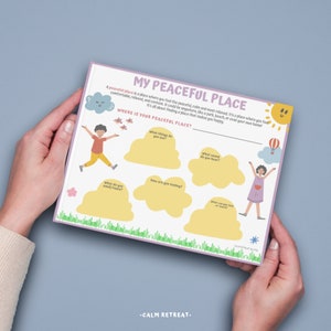 Coping Skills Worksheets for Kids, My Peaceful Place Worksheet, SEL ...