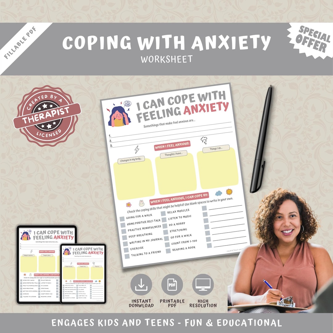 Anxiety Coping Skills Worksheet for Kids & Teens (digital Download) - Etsy