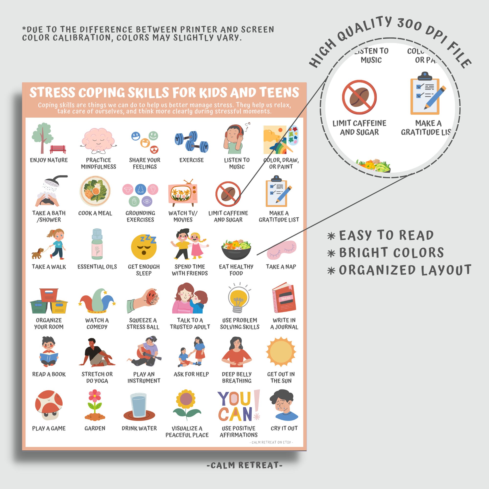 Stress Management Coping Skills for Kids & Teens, Anxiety Relief ...