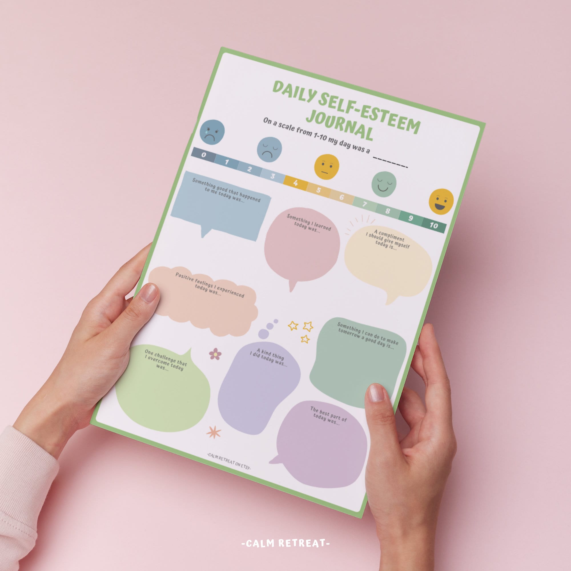 Self-esteem Journal Worksheet for Kids & Teens (digital Download) - Etsy