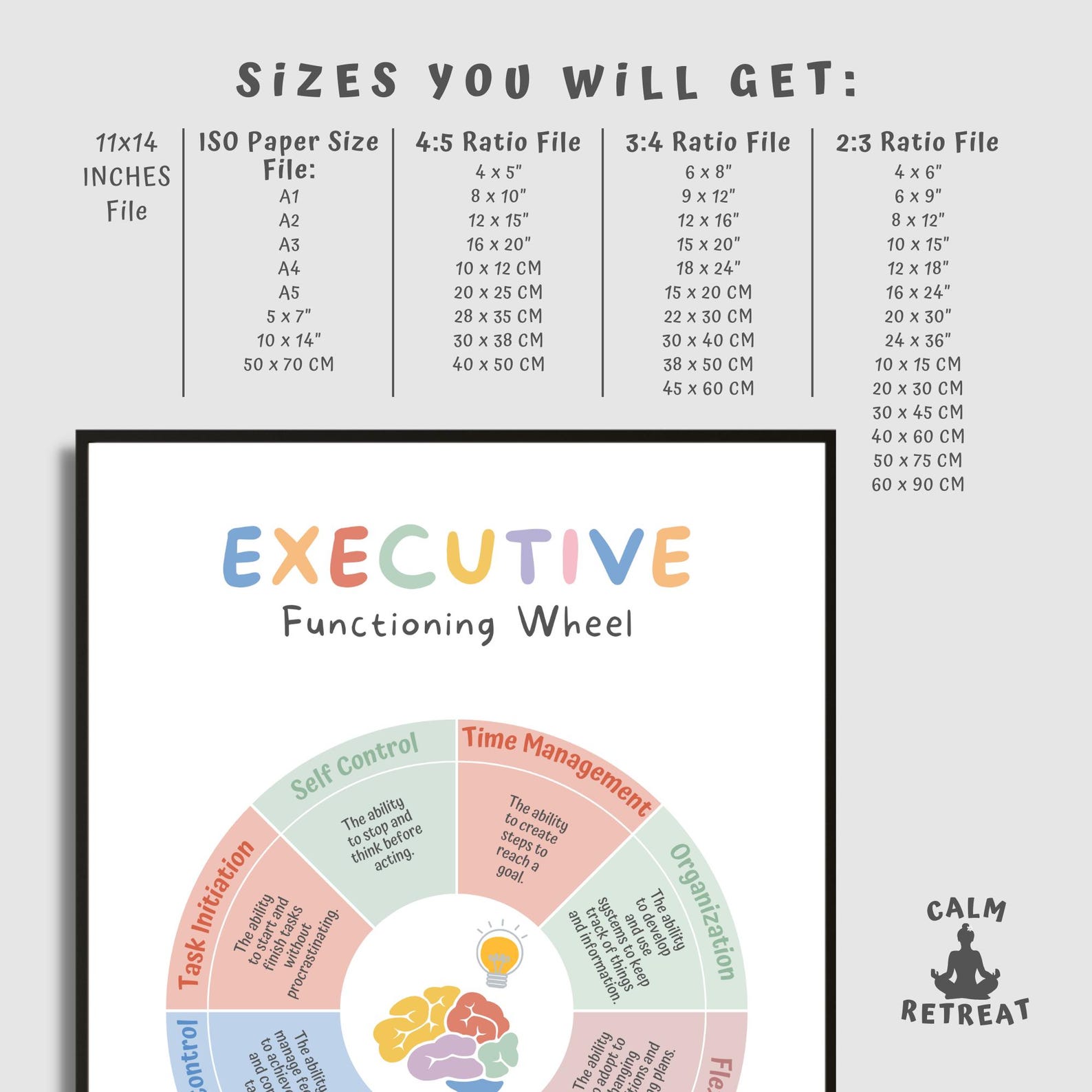 Executive Functioning Wheel, Executive Function, Self Regulation ...