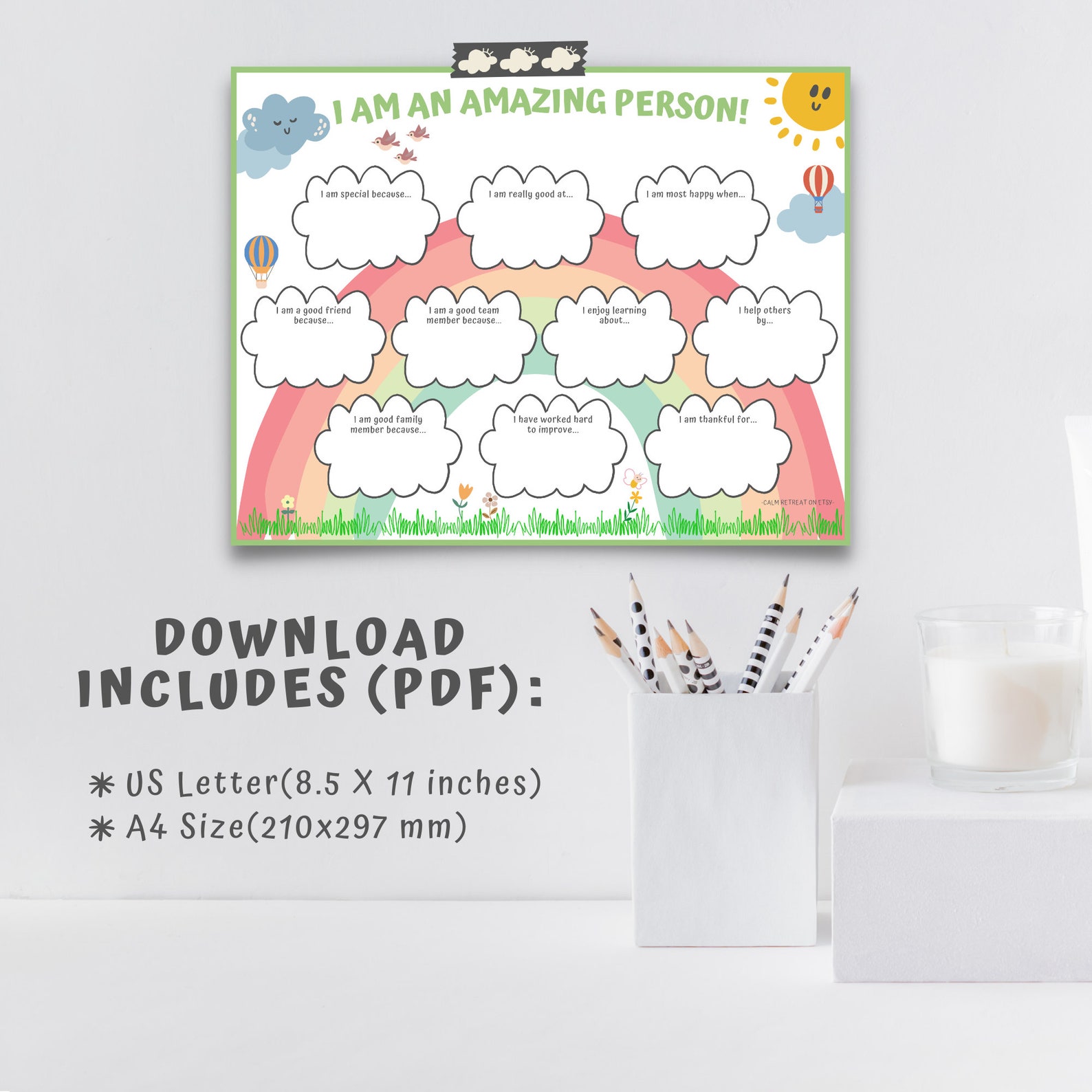 Self-esteem Worksheet, I Am an Amazing Person, Self Confidence Activity ...