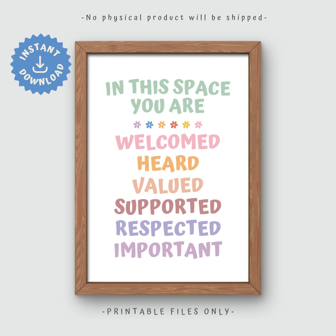 Safe Space Poster: School Counselor Office Decor (digital Download) - Etsy
