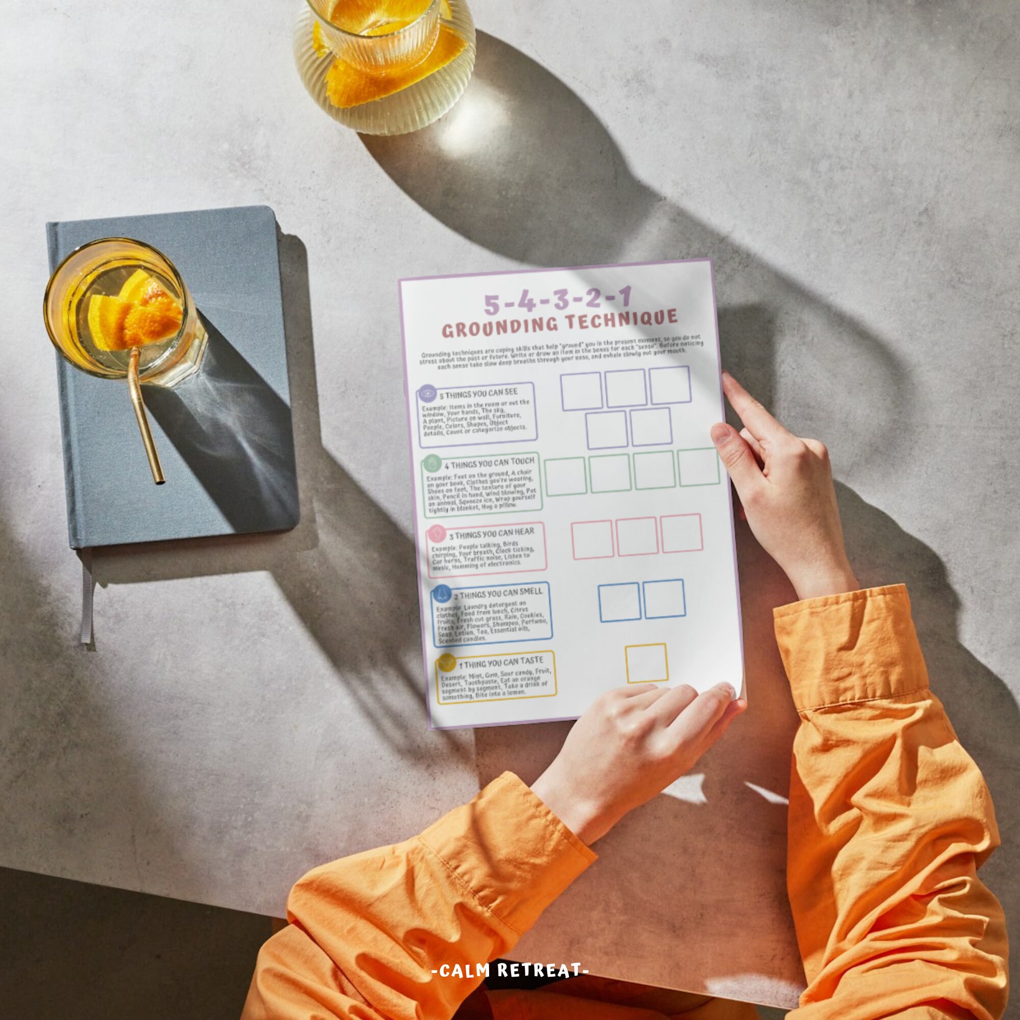 Grounding Techniques Worksheet, Coping Skills Worksheets for Kids ...