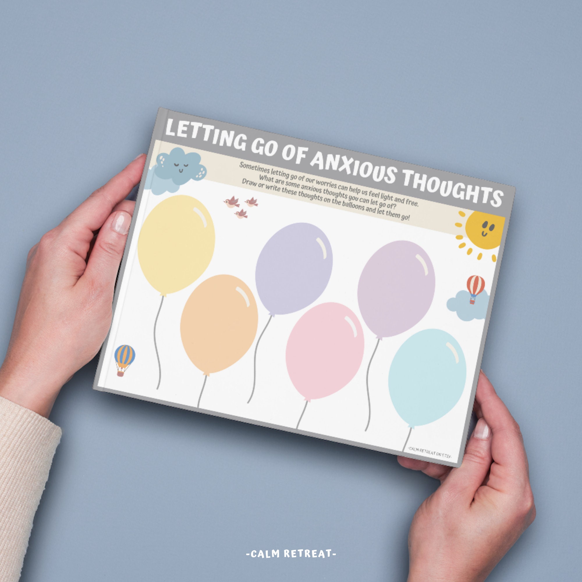 Anxiety Worksheet: Letting Go of Anxious Thoughts (digital Download) - Etsy