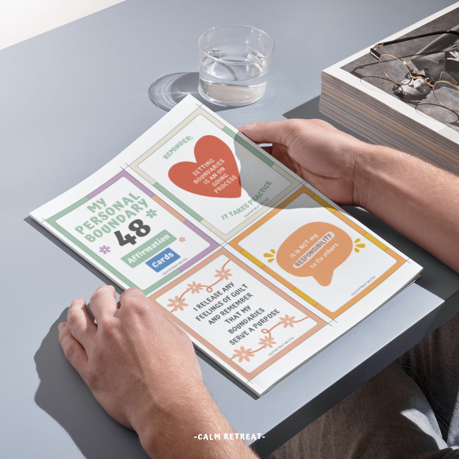 Personal Boundaries Flash Cards: Self-care Affirmations (digital ...