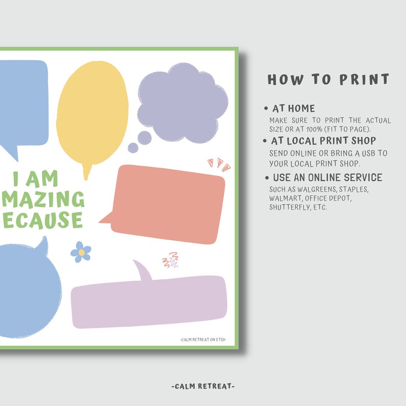 Self-esteem Fillable Worksheet, I Am Amazing Because PDF, Self-esteem ...