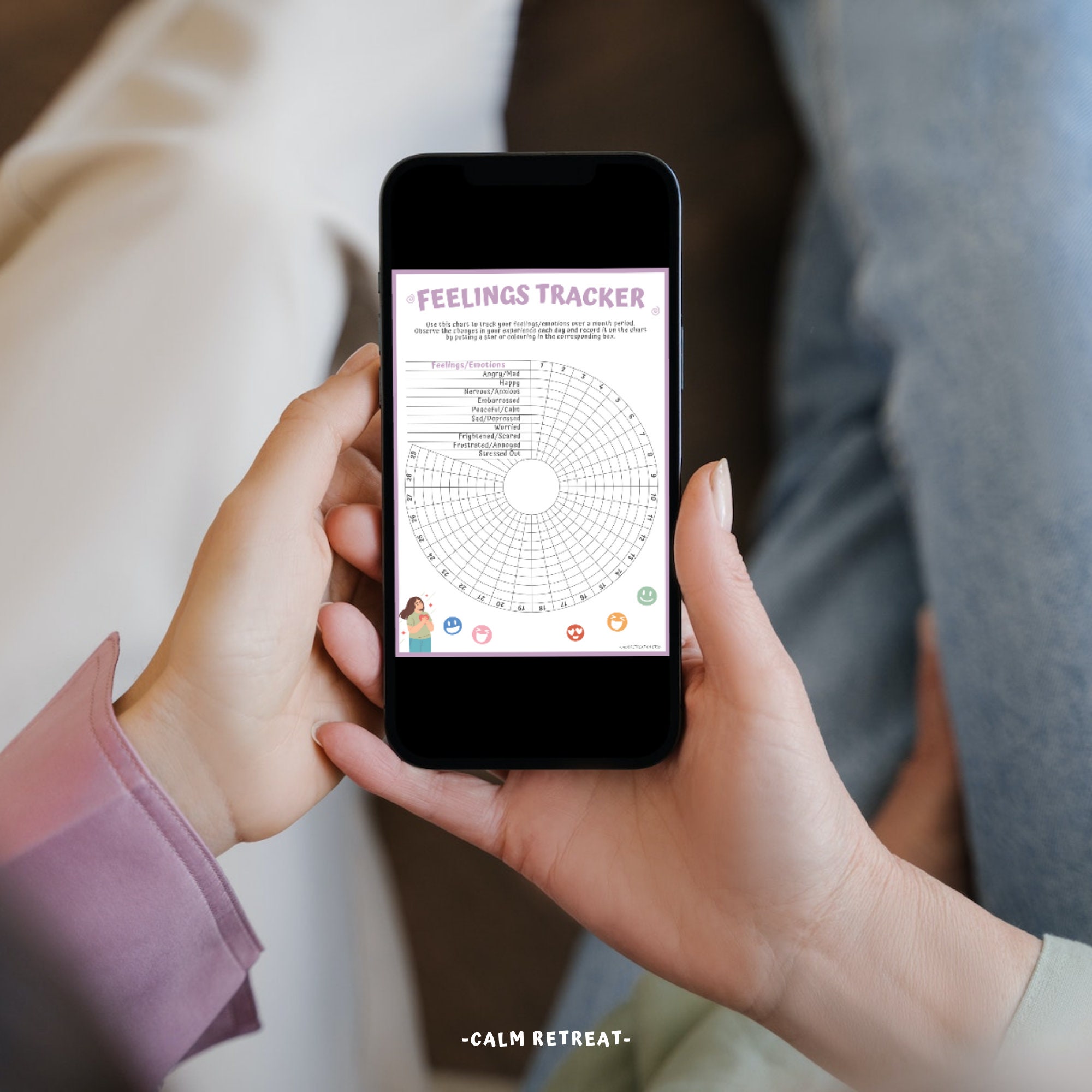 Feelings Emotions Monthly Tracker, Printable Worksheet for Kids ...