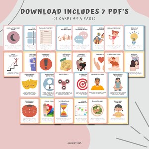 ADHD Coping Skills Flashcards for Adults: Grounding & Calming ...