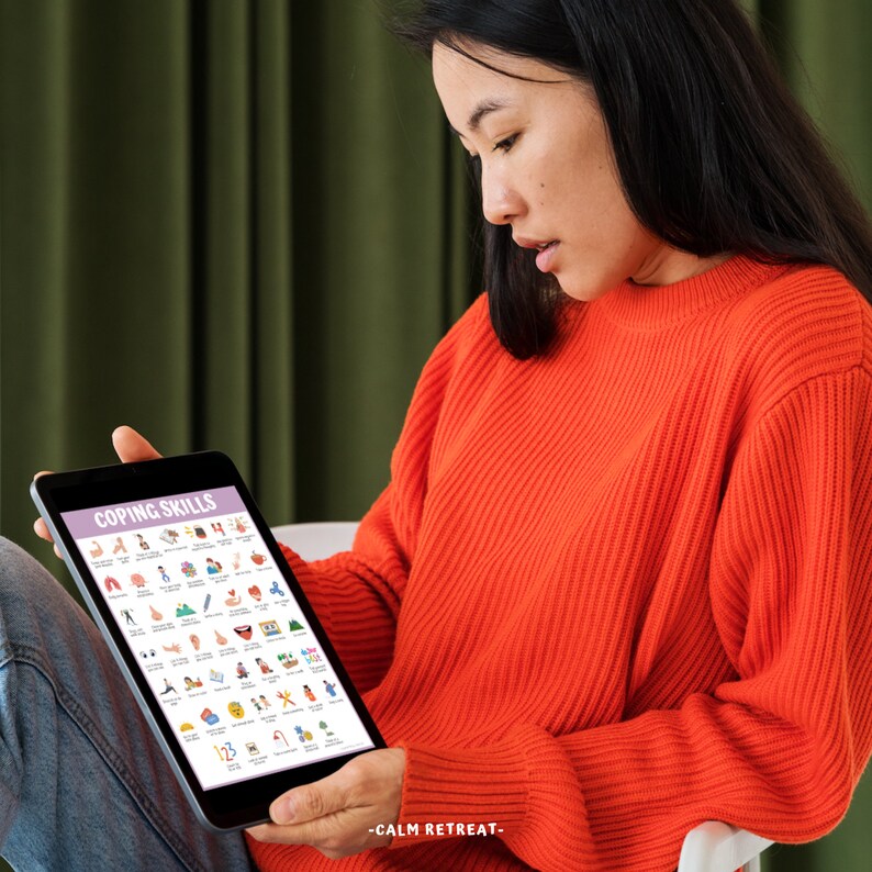 Coping Skills Alphabet Printable, Coping Skill, Therapy Office Decor ...