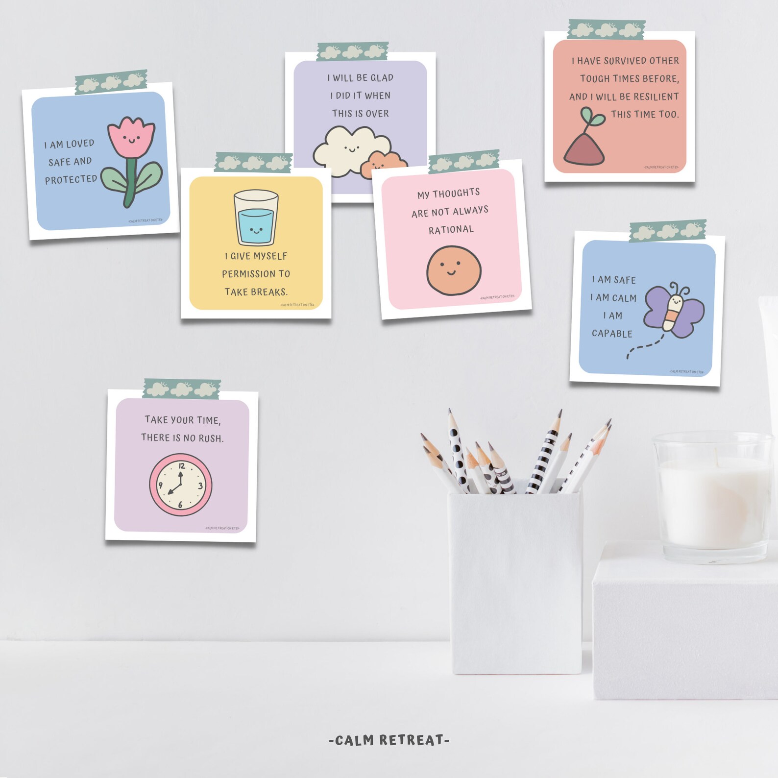 36 Anxiety Coping Statement Printable Cards, Affirmations Grounding ...