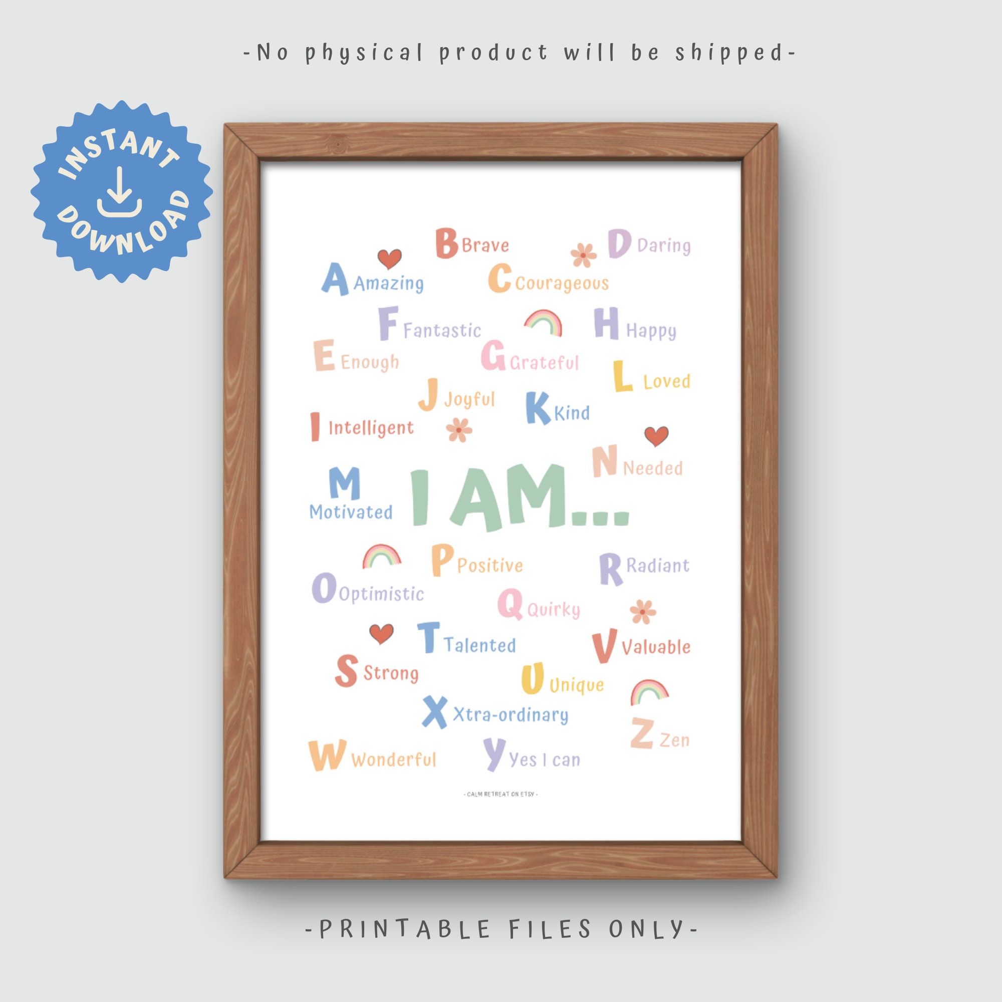 ABC Affirmations, Classroom Posters, School Psychologist, School Social ...