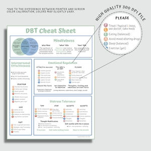 Buy DBT Cheat Sheet, DBT Skills, Borderline, Bpd, Therapy Worksheet ...