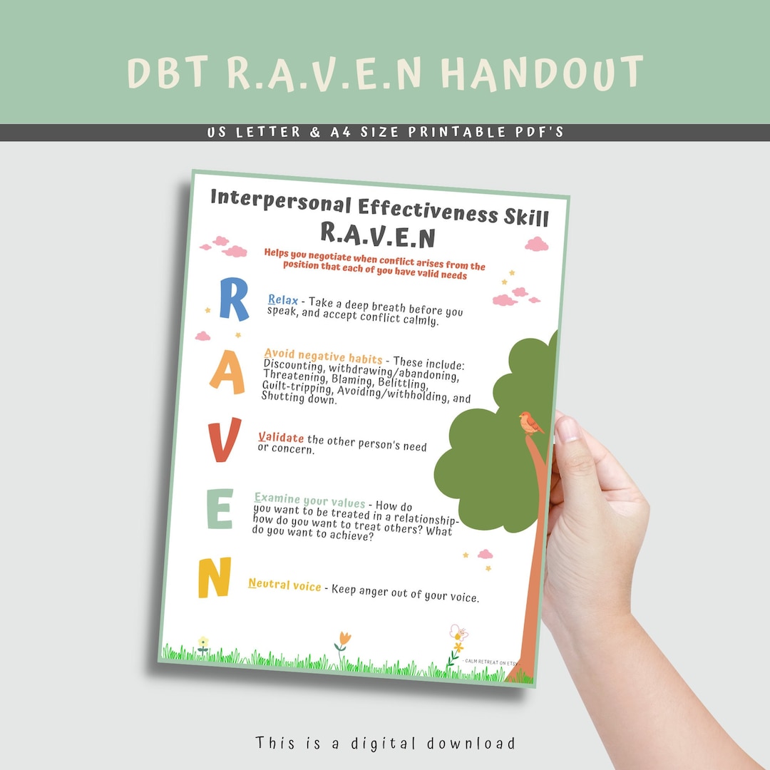 DBT Raven Handout, Emotion Regulation Skills PDF, Dialectical Behaviour ...