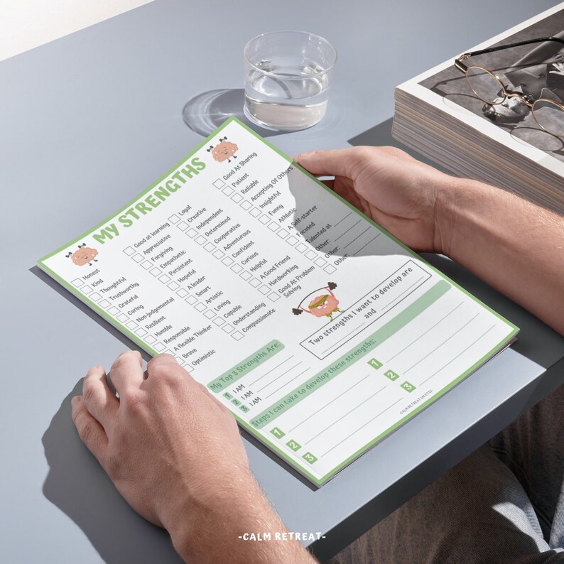 My Strengths Self-esteem Fillable Worksheet Kids Teens Mental Health ...