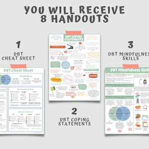 DBT Coping Skills Handouts Bundle: Mental Health, Anxiety Relief ...