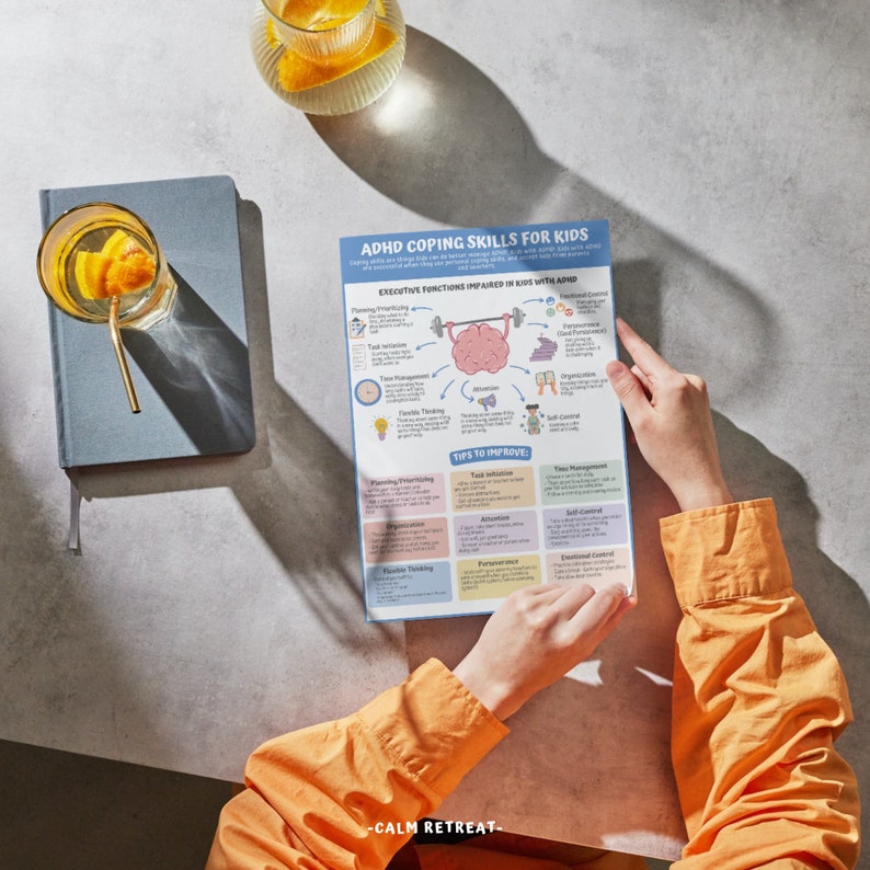 ADHD Coping Skills Handout for Kids: Executive Functioning Strategies ...