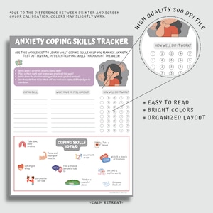 Anxiety Coping Skills Tracker Worksheet for Kids (digital Download) - Etsy