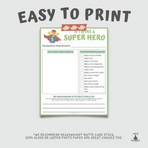 Superhero Worksheet: Self-esteem & Confidence Activity (PDF) - Etsy