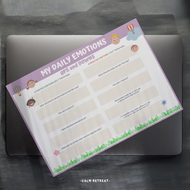 Daily Emotions Worksheet, Coping Skills Worksheets for Kids, Social ...