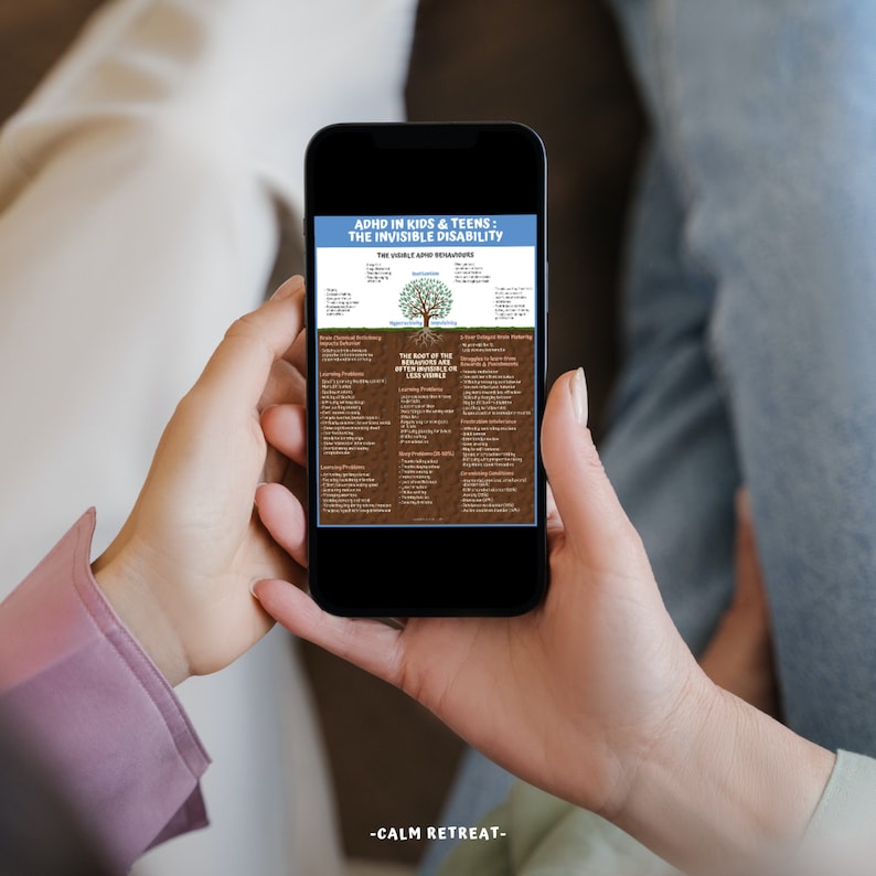 ADHD Printable Handout for Kids & Teens, Attention Deficit Disorder ...