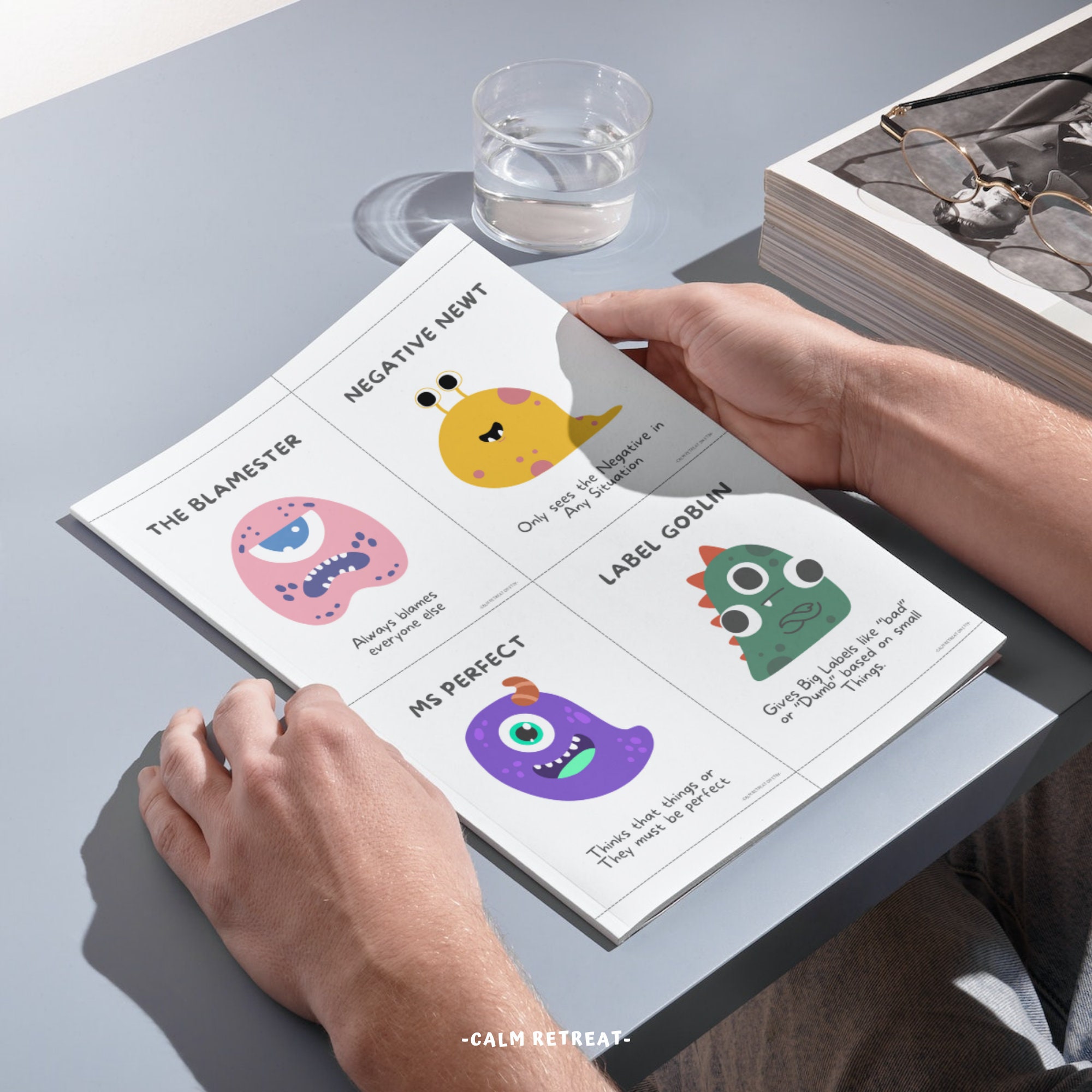 Thought Monster Flashcards: Mental Health Tool for Kids & Teens (PDF ...