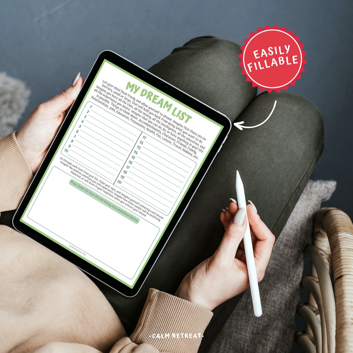 My Dream List Worksheet: Fillable Self-esteem Activity (digital ...