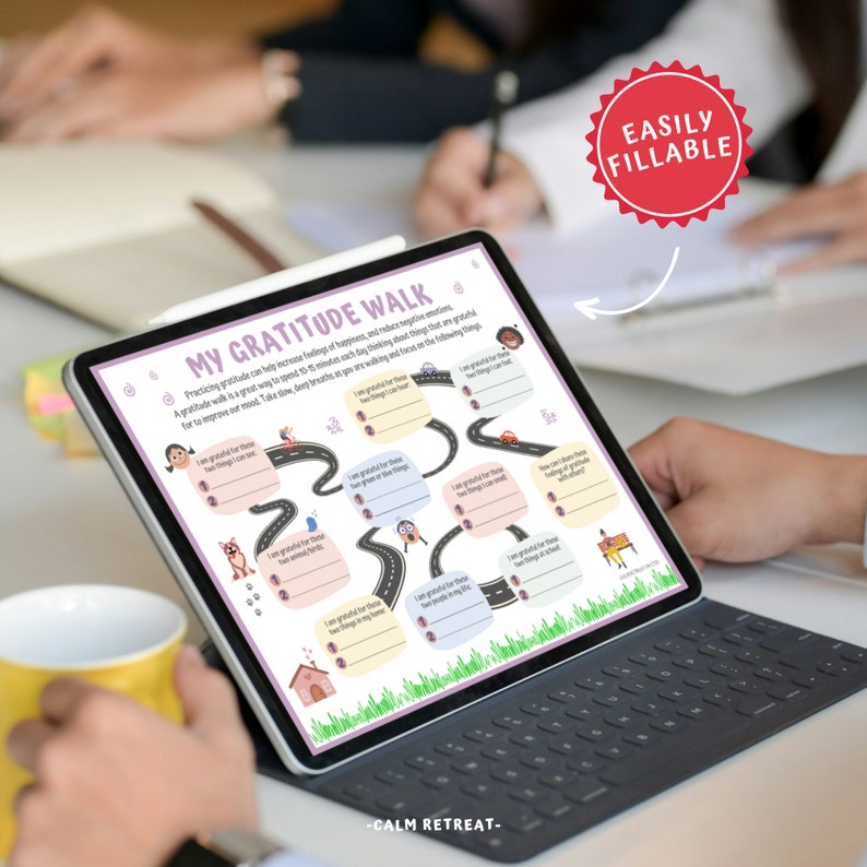 My Gratitude Walk Worksheet, Coping Skills Worksheets for Kids, Social ...