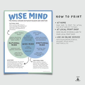 Wise Mind DBT Poster & Worksheet, - Etsy