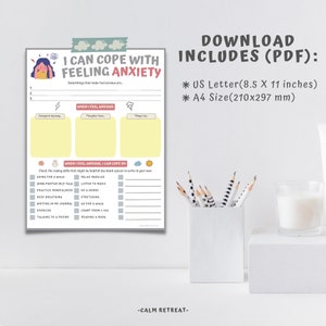 Anxiety Coping Skills Worksheet for Kids & Teens (digital Download) - Etsy