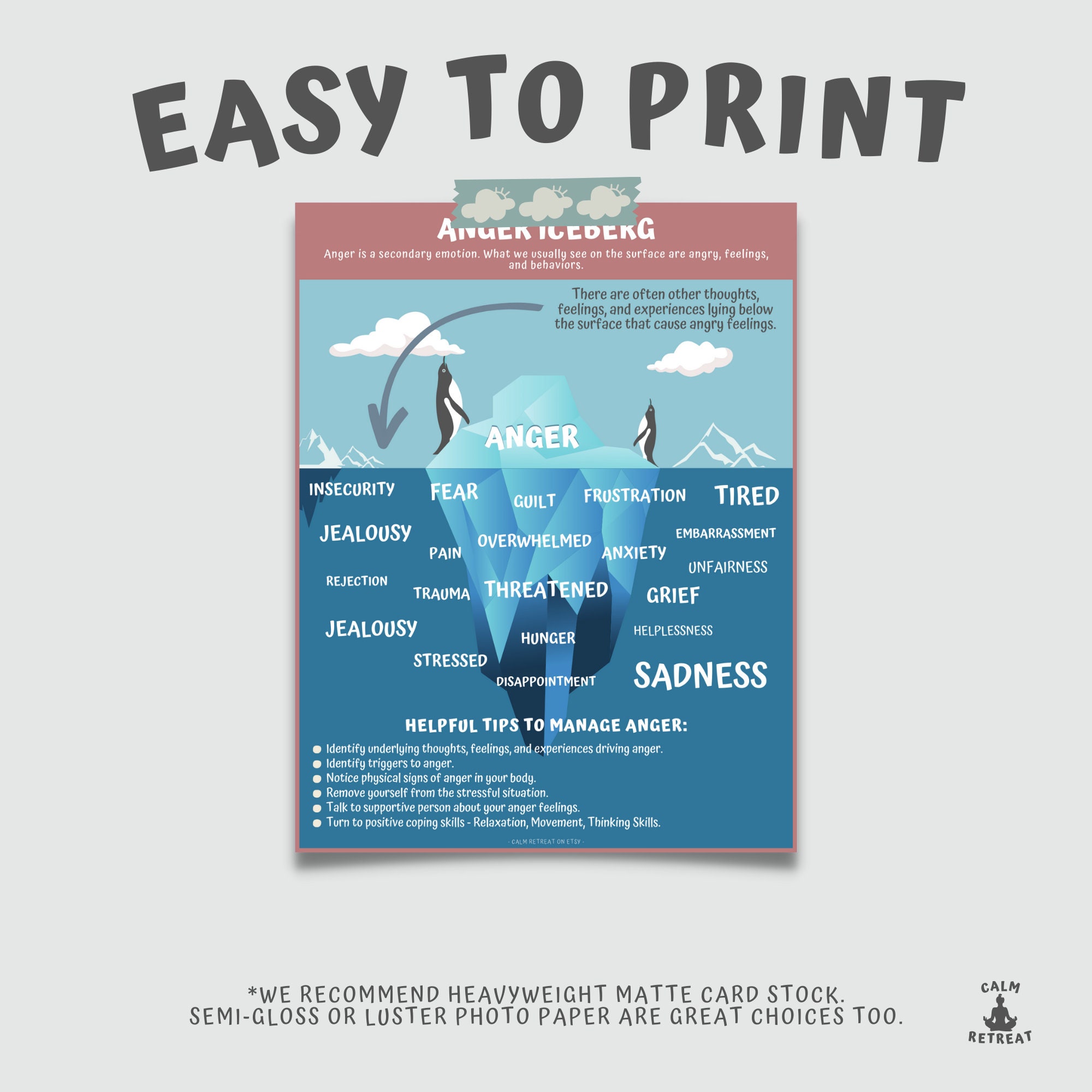 Anger Management Skills Handout: Coping Strategies for Kids & Teens ...