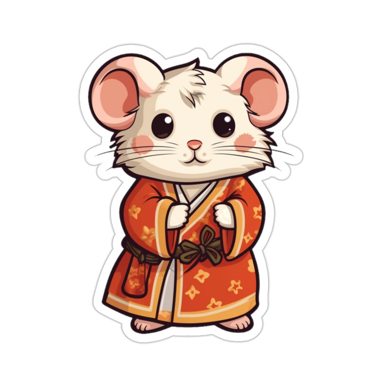 Adorable and Playful Kawaii Sticker of a Chinese Zodiac Rat/mouse ...