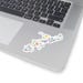 Okinawa Island Outline With Bingata Print Inlay Vinyl Sticker - Laptop ...