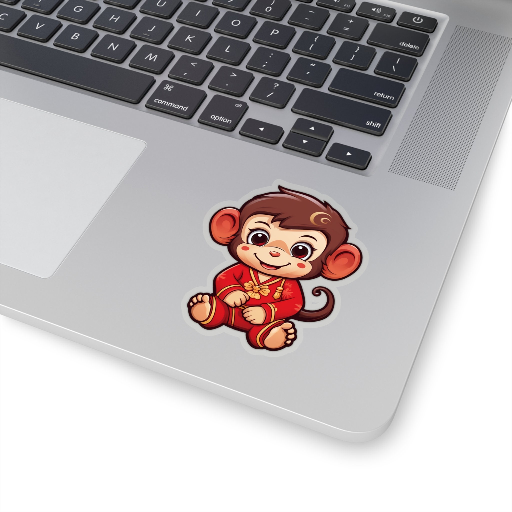 Playful and Clever Kawaii Sticker of a Chinese Zodiac Monkey Lunar New ...