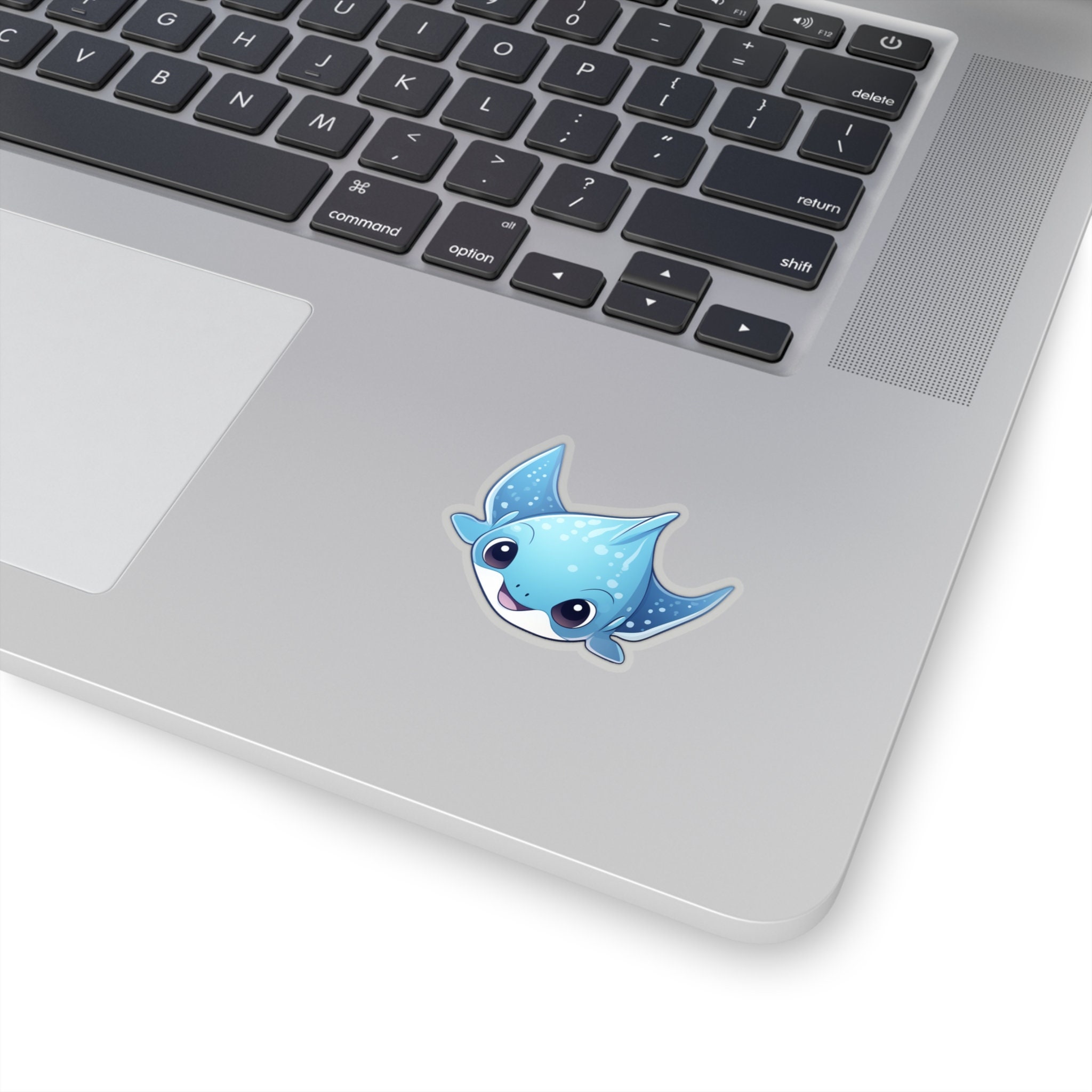 Kawaii Manta Ray Sticker - Cute Ocean Creature Decal - Underwater ...