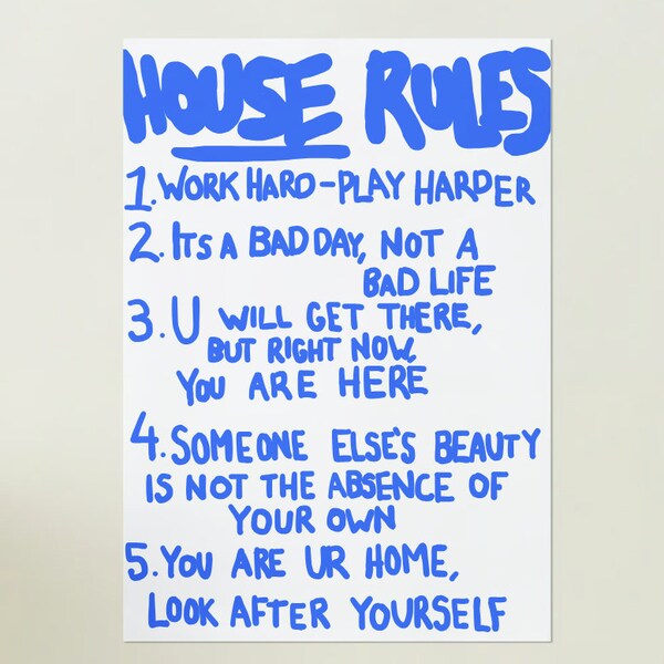 House Rules Art - Etsy