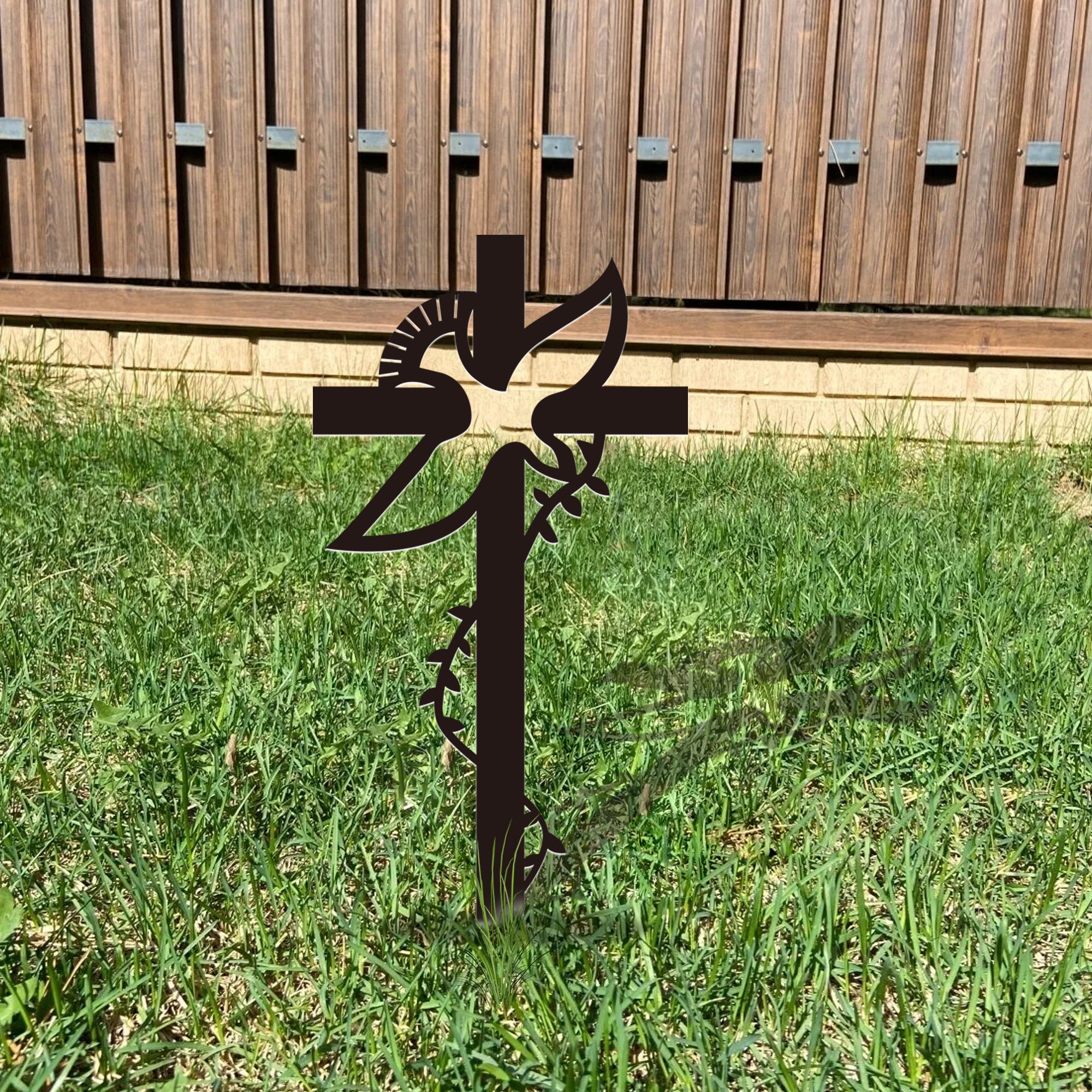 Metal Crucifix Outdoor Art Decor, Cross Garden Decor Art,cross Garden ...