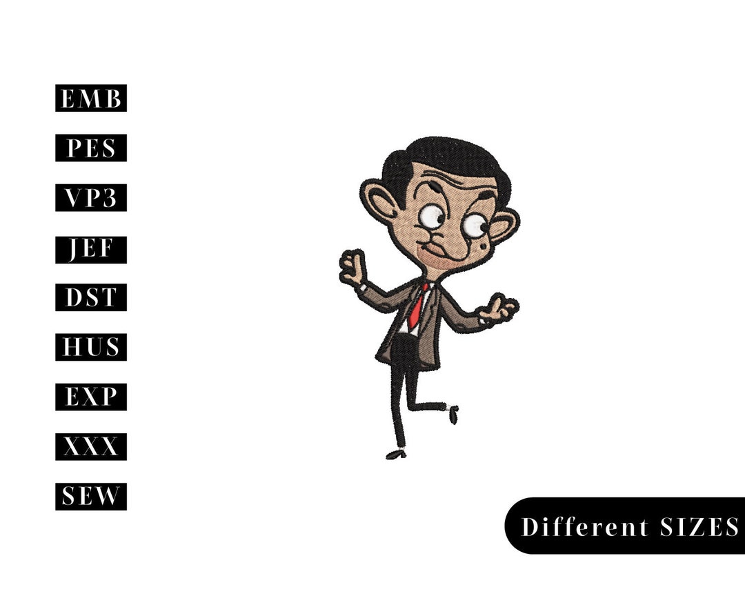 Mr Bean Embroidery Design/embroidery Machine Design/machine Embroidery ...