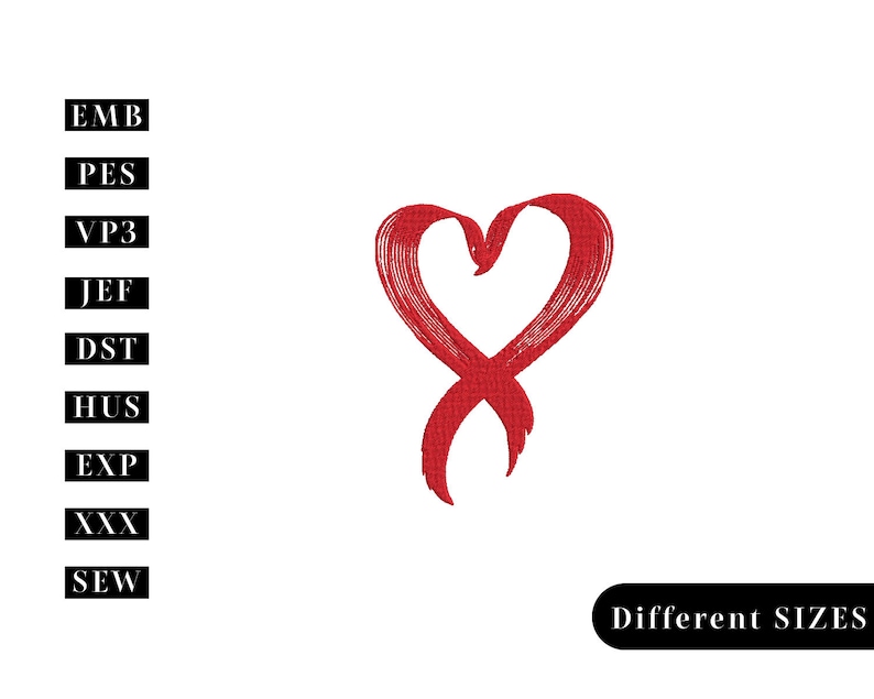 Amour Machine Embroidery Design Heart Embroidery Designs Love - Etsy
