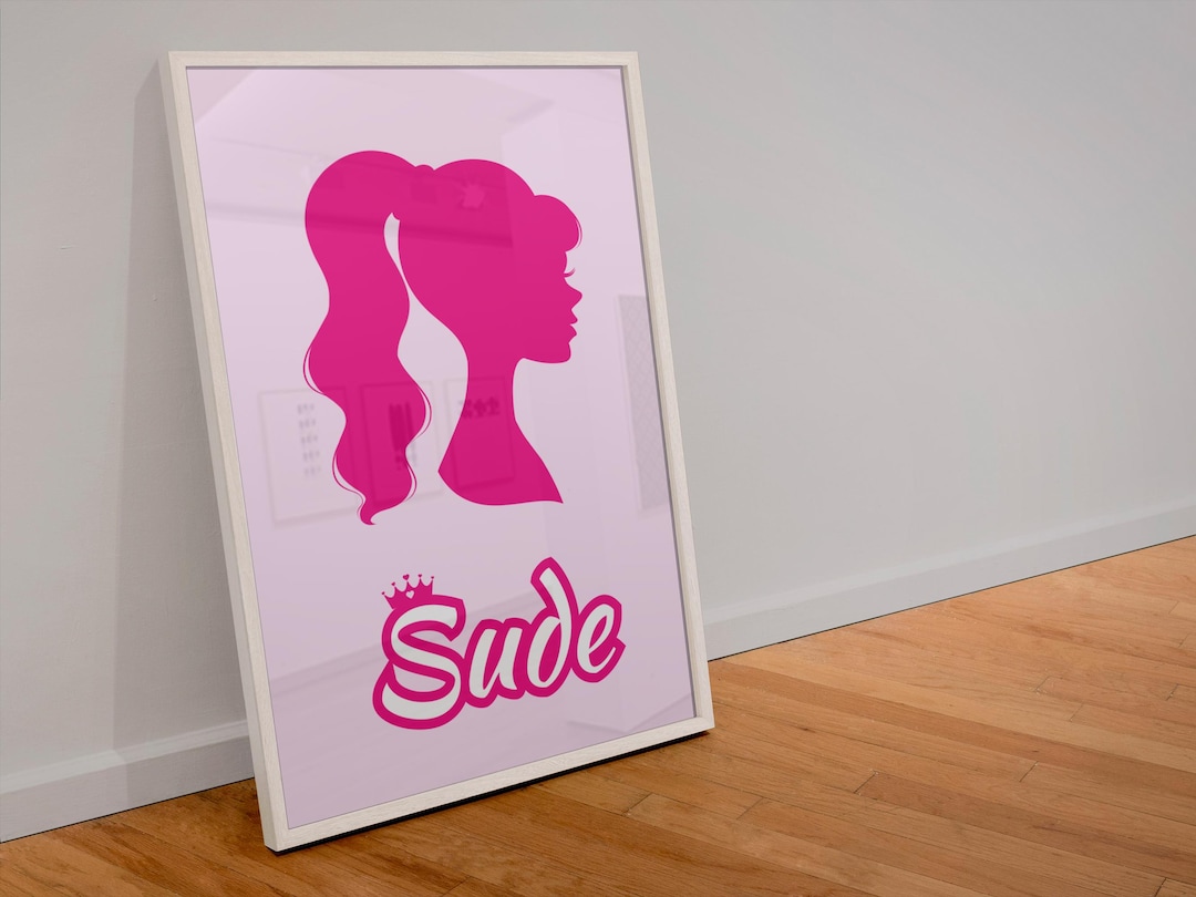 Barbie Personalised Name Printbarbie Poster Custombarbie Girls Bedroom ...