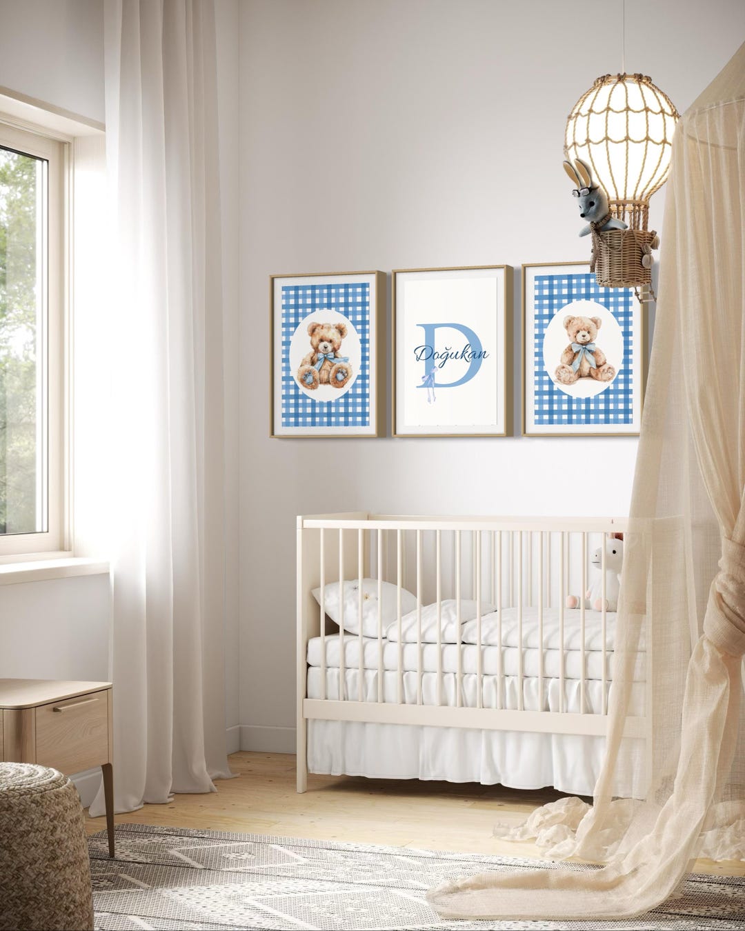 Custom Vintage Teddy Wall Artpersonalized Vintage Bear Art Deconursery ...
