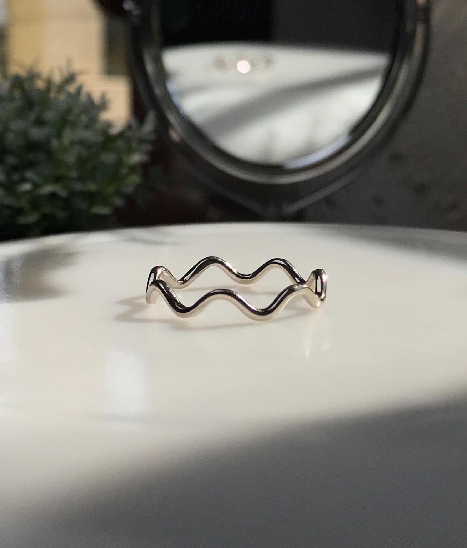 Handmade Ripple Stacking Ring | Squiggle Ring | Wavy Plain Ring ...
