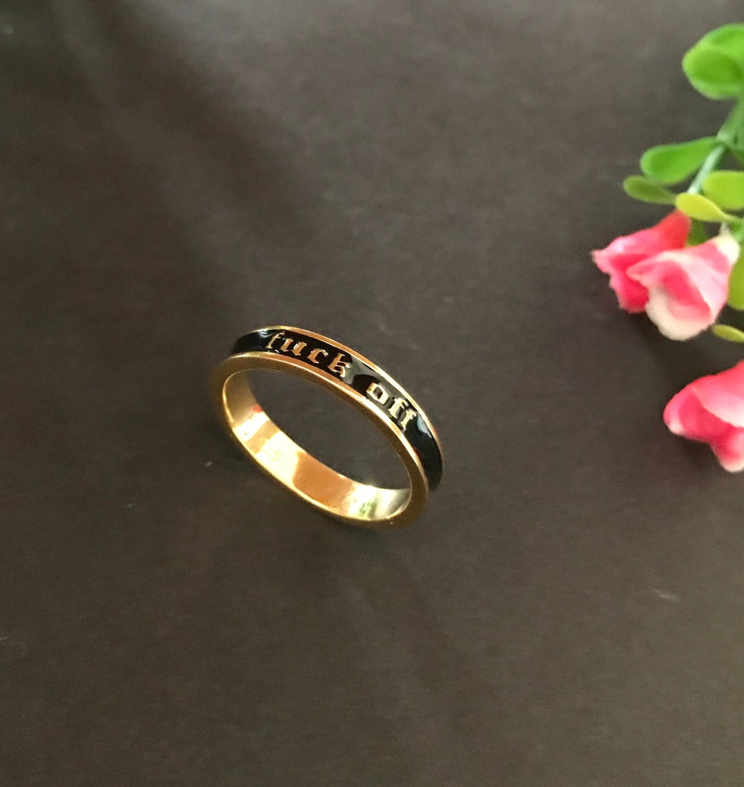 Fuck off Band Ring Divorce Ring Middle Finger Ring Divorce Ring Breakup ...