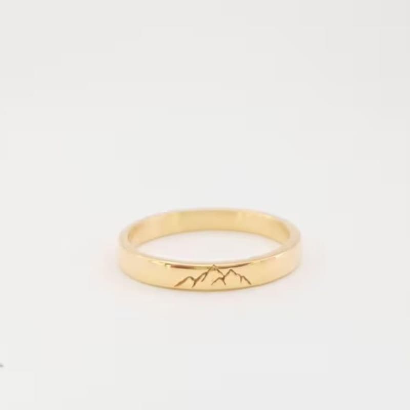 Ocean and Mountain Ring - Etsy