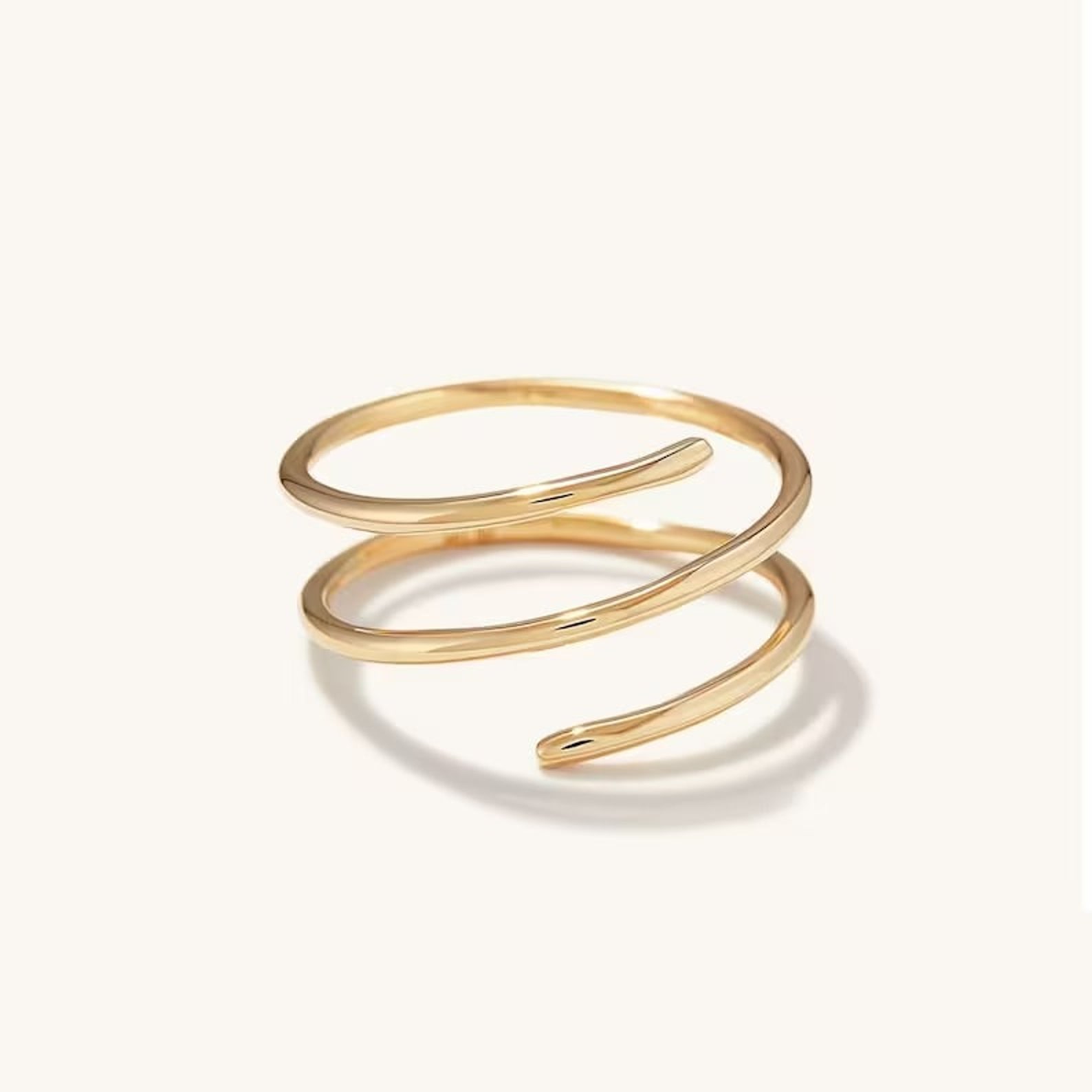 Spiral Ring, Gold Filled Spiral Ring, 925 Sterling Silver, Thic Coil ...