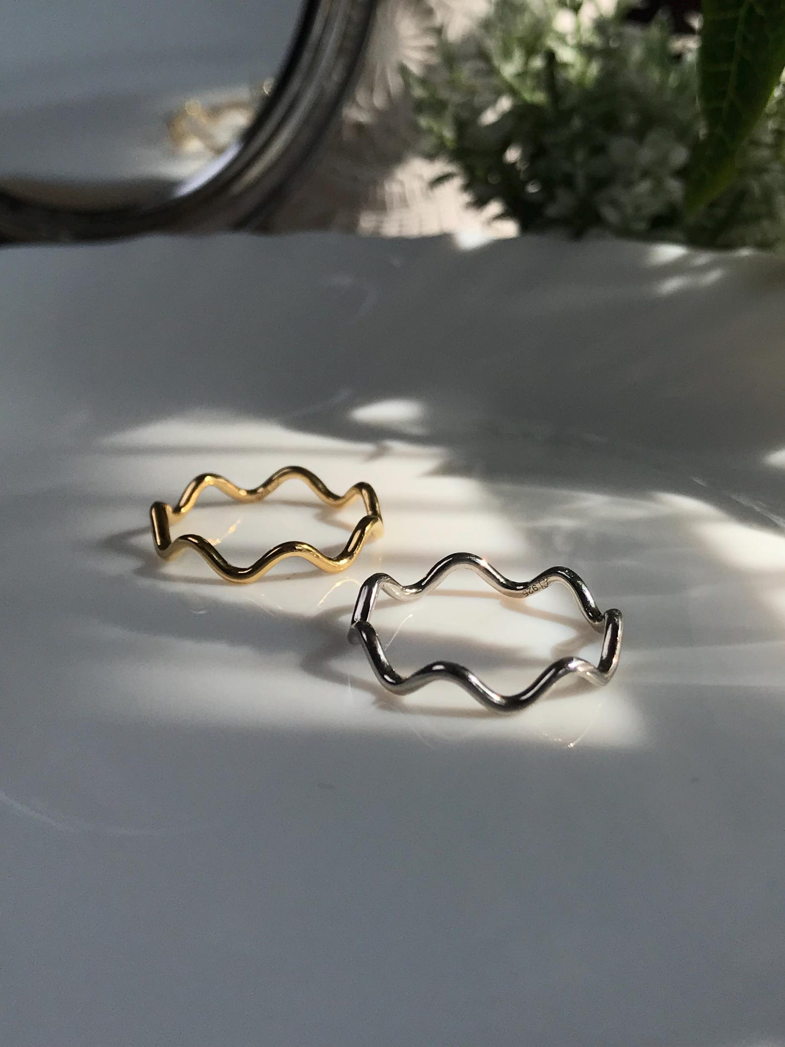 Handmade Ripple Stacking Ring | Squiggle Ring | Wavy Plain Ring ...