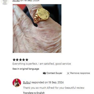 925 Sterling Silver Art Deco Signet Ring - Monogram Signet Ring ...