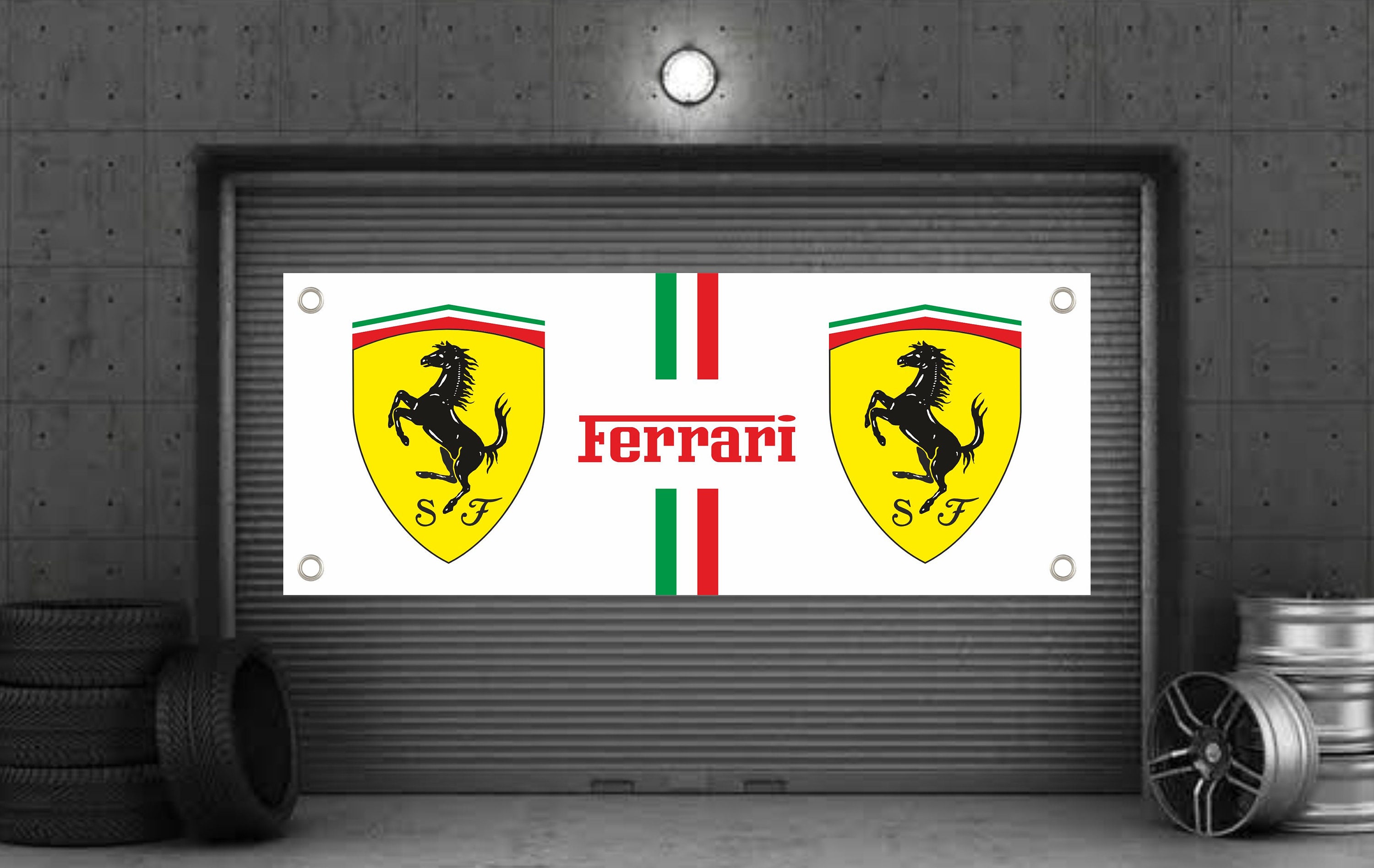 Ferrari Logo Banner Vinyl Garage Signoffice or - Etsy