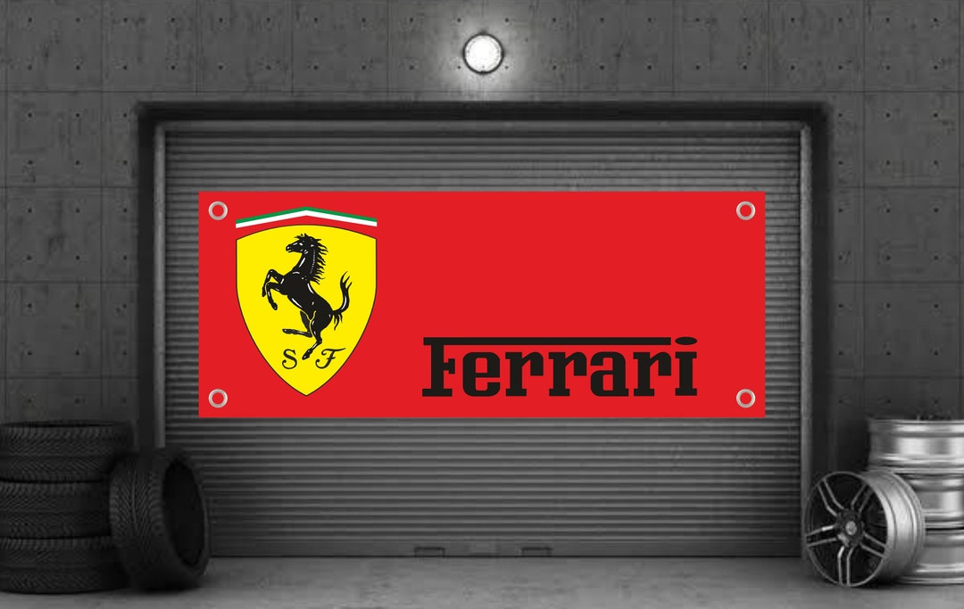 Ferrari Logo Banner Vinyl Garage Signoffice or - Etsy